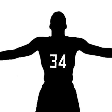 "Milwaukee basketball 34 silhouette " Sticker for Sale by ...