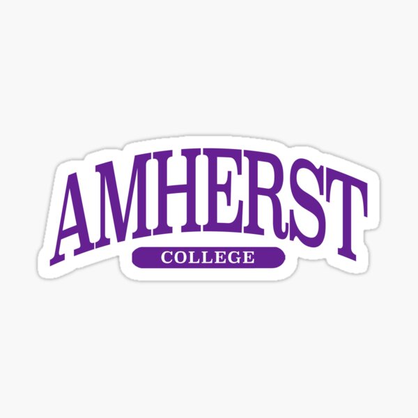 "amherst - serif font curved " Sticker for Sale by scollegestuff ...