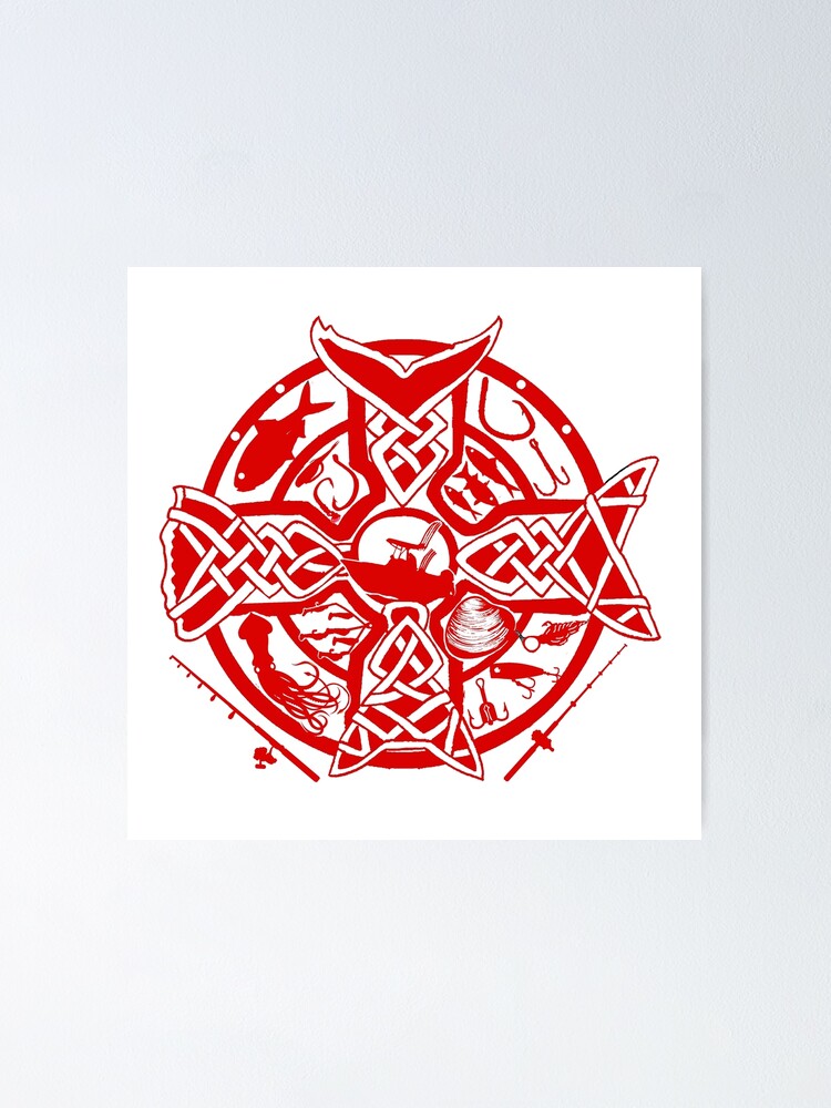 "Celtic Fish tail cross with story..." Poster by hookink | Redbubble
