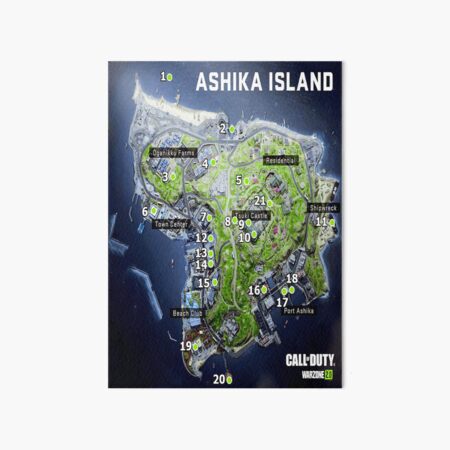 "Al mazrah Map - Ashika island map - Verdansk Map" Art Board Print for ...