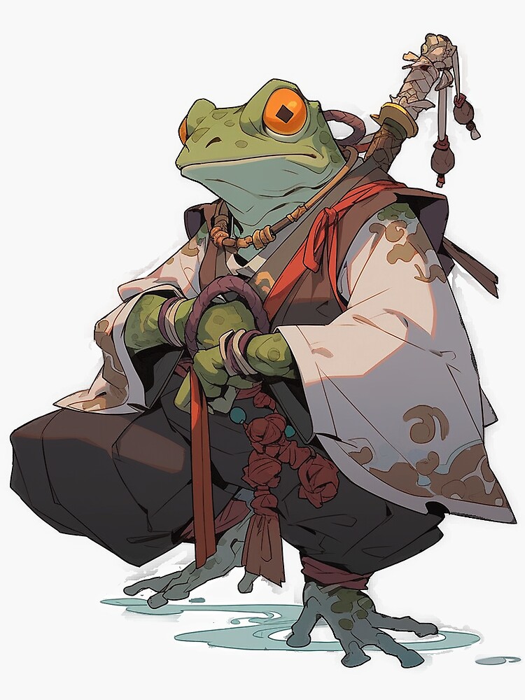 "Frog Monk" Sticker for Sale by Kojahu | Redbubble
