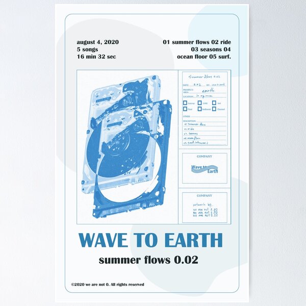 "wave to earth summer flows" Poster for Sale by lafleur03 | Redbubble