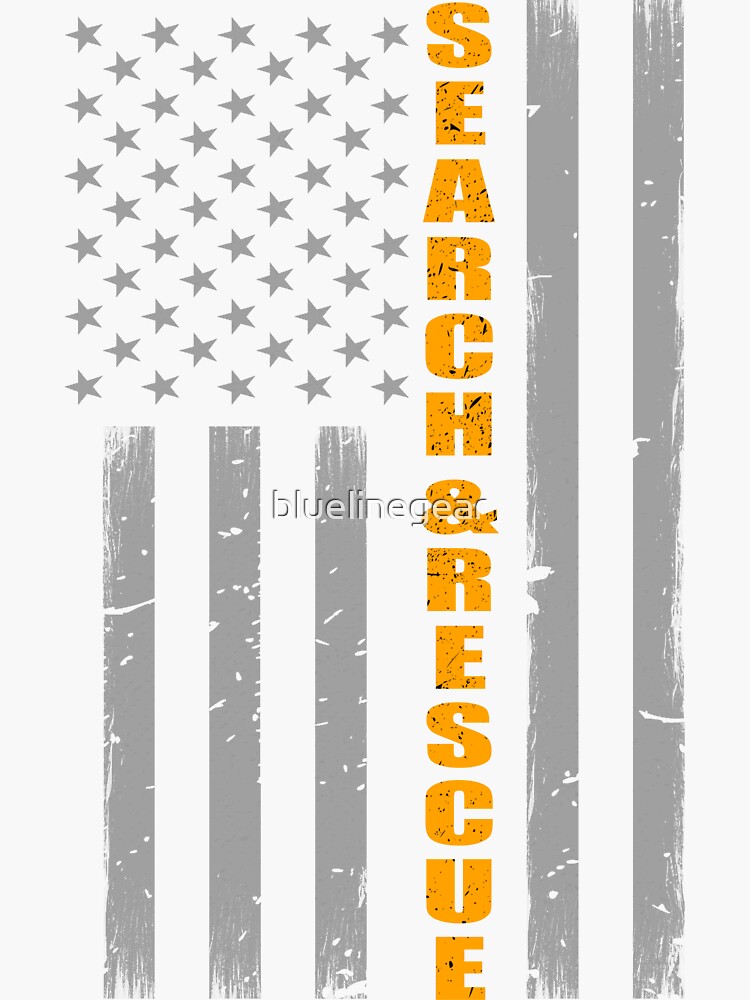 "SEARCH AND RESCUE FLAG" Sticker by bluelinegear | Redbubble