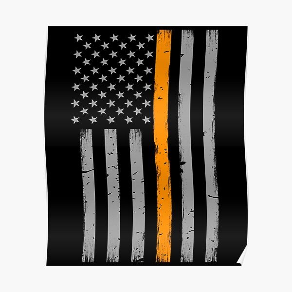 "Search And Rescue Thin Orange Line Flag" Poster for Sale by ...