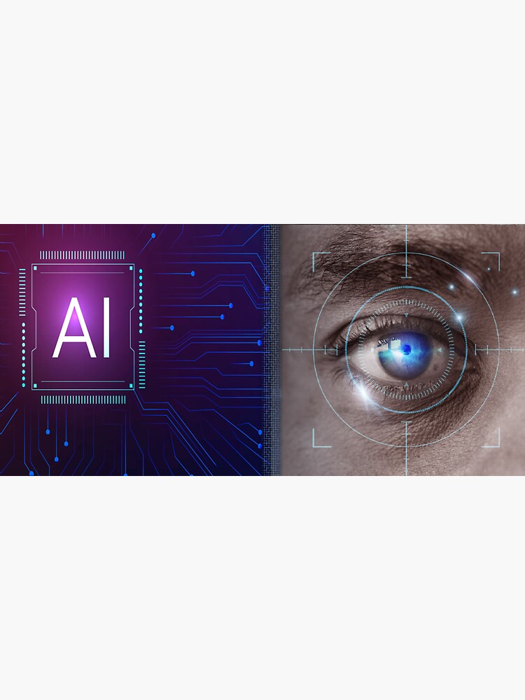 "AI and the human eye" Sticker for Sale by MiloscosA | Redbubble