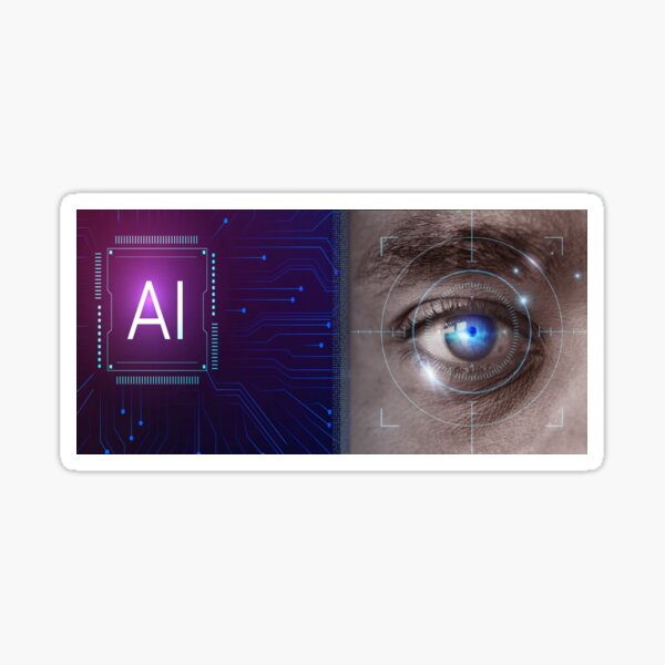 "AI and the human eye" Sticker for Sale by MiloscosA | Redbubble