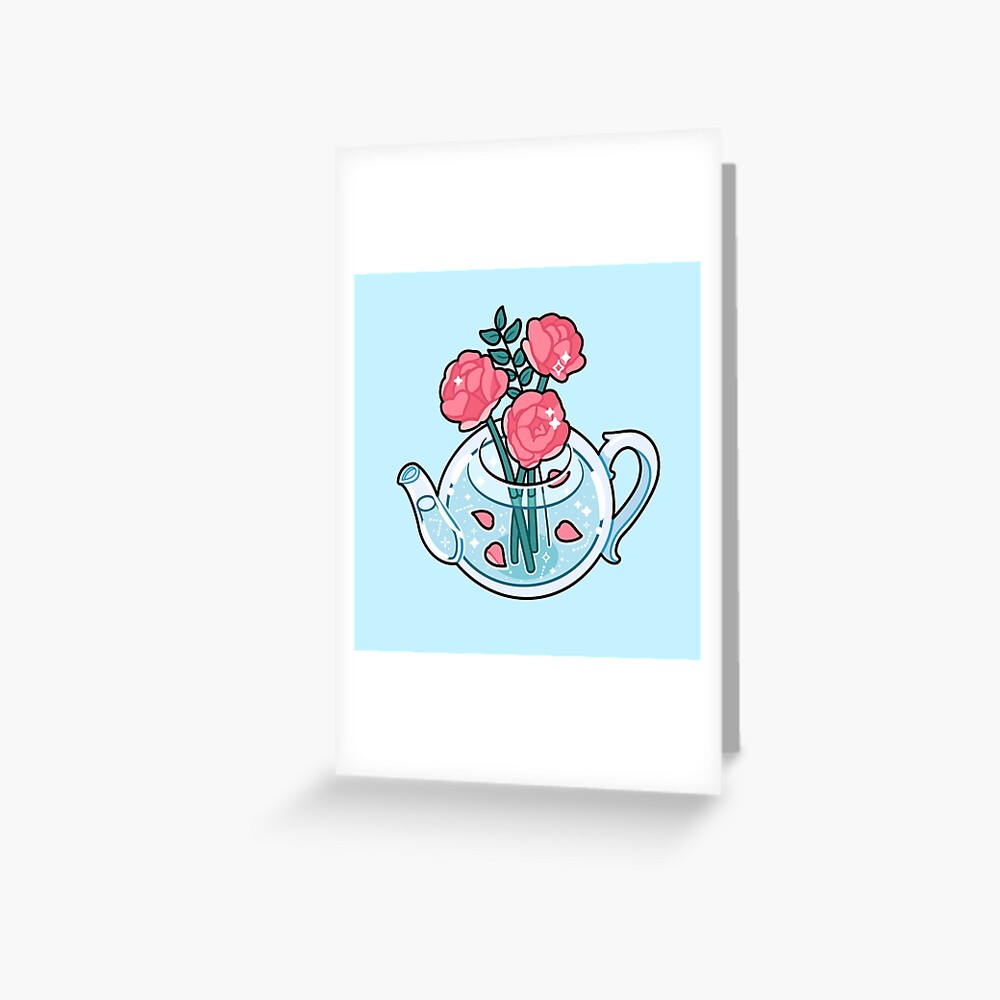 "Rose Teapot" Sticker for Sale by veraphina | Redbubble