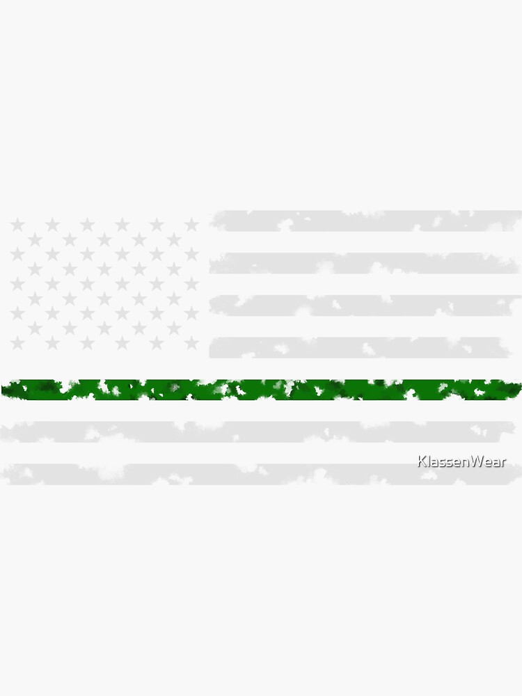 "Thin Green Line." Sticker for Sale by KlassenWear | Redbubble