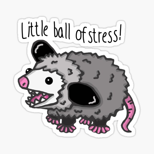 "Stressed fuzzy possum" Sticker for Sale by sssartin | Redbubble
