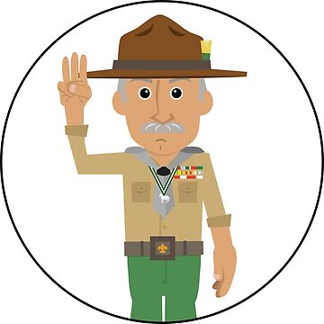 "Lord Baden-Powell - Scout Sign - Circle" Sticker for Sale by Tyson ...