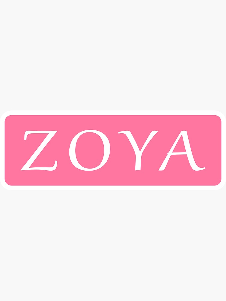 "Zoya Girls Name" Sticker for Sale by jeallan | Redbubble