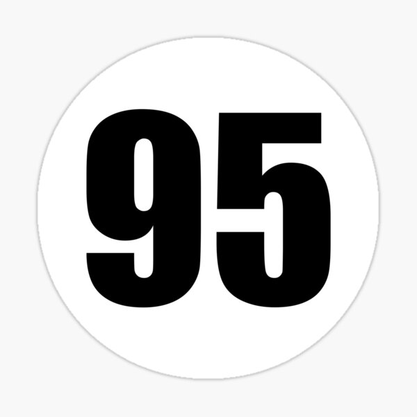 "Racing number 95" Sticker by stickerwicker | Redbubble
