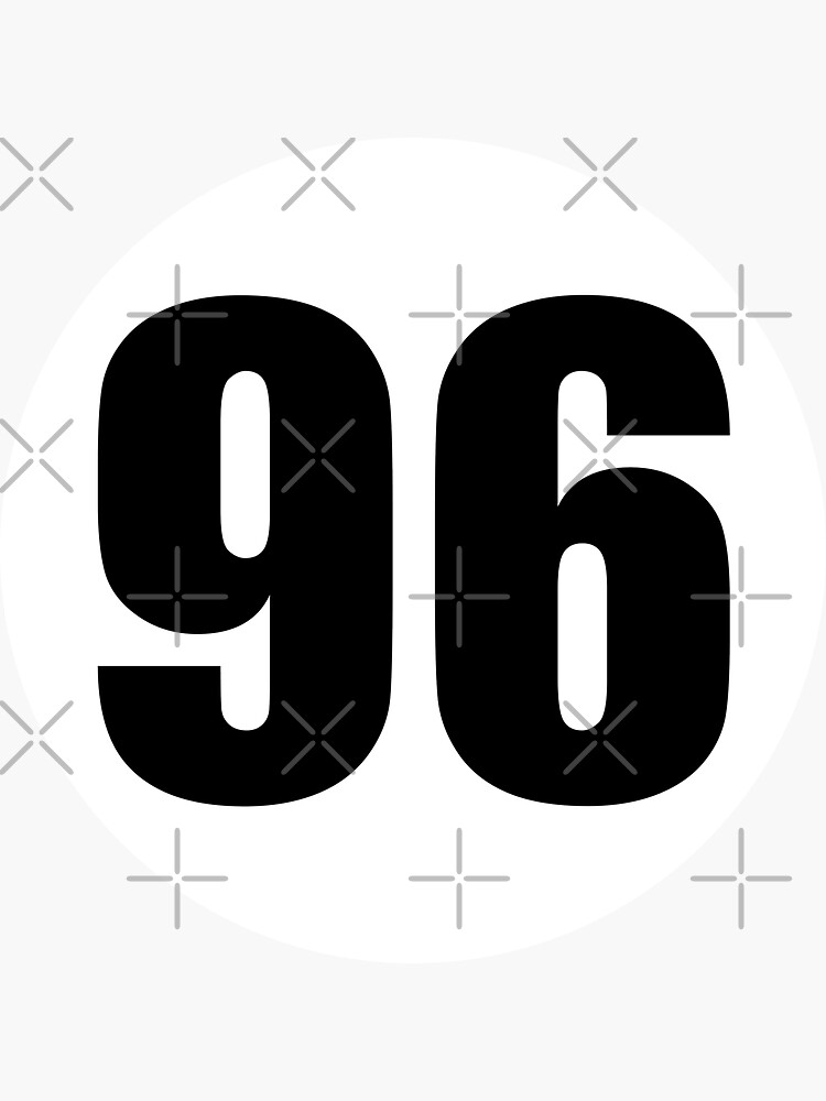 "Racing number 96" Sticker by stickerwicker | Redbubble