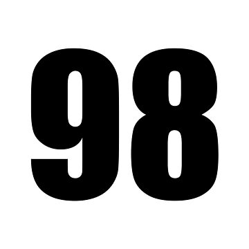 "Racing number 98" Sticker by stickerwicker | Redbubble