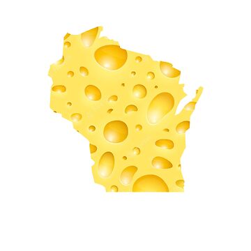 "Wisconsin Funny Cheese - State of Cheese" Sticker for Sale by ...