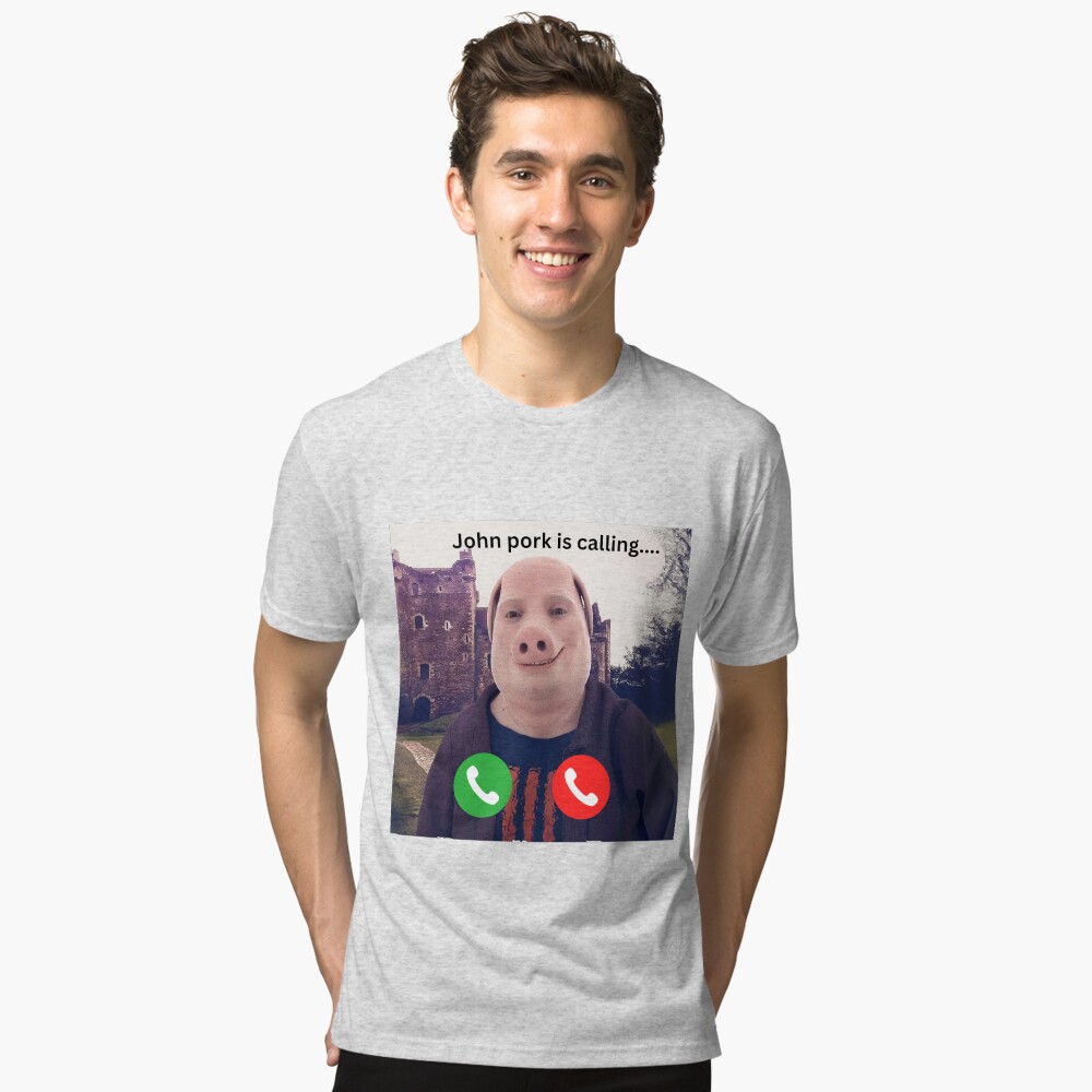 "john pork is calling" Sticker for Sale by ChromaHeaven | Redbubble