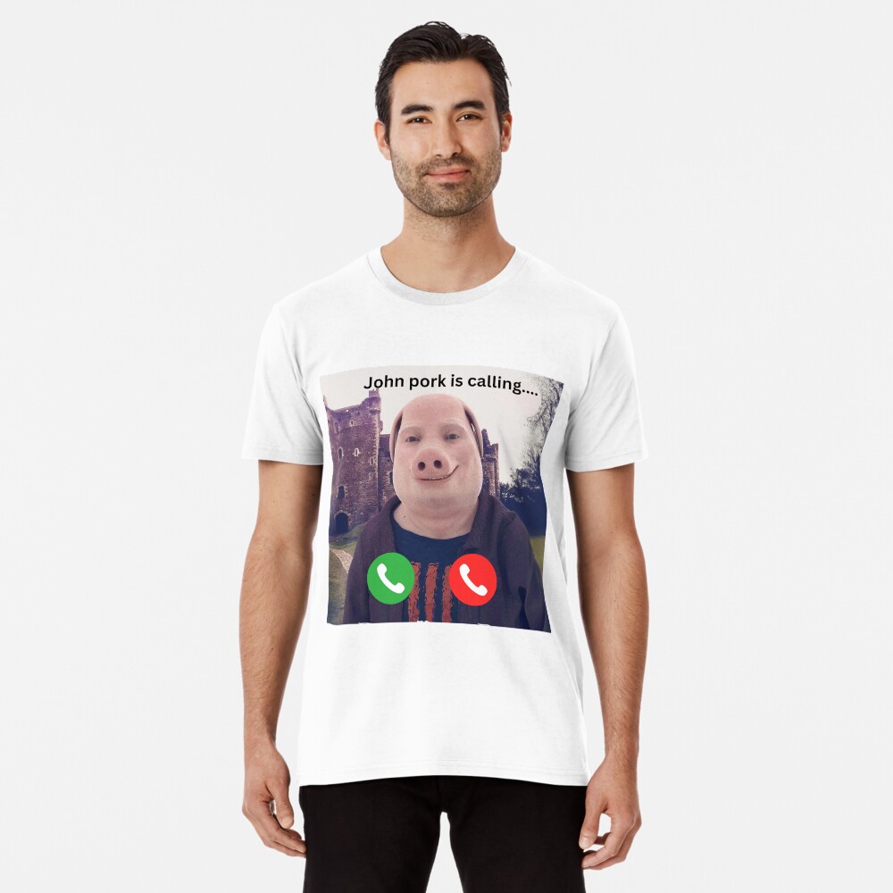 "john pork is calling" Sticker for Sale by ChromaHeaven | Redbubble