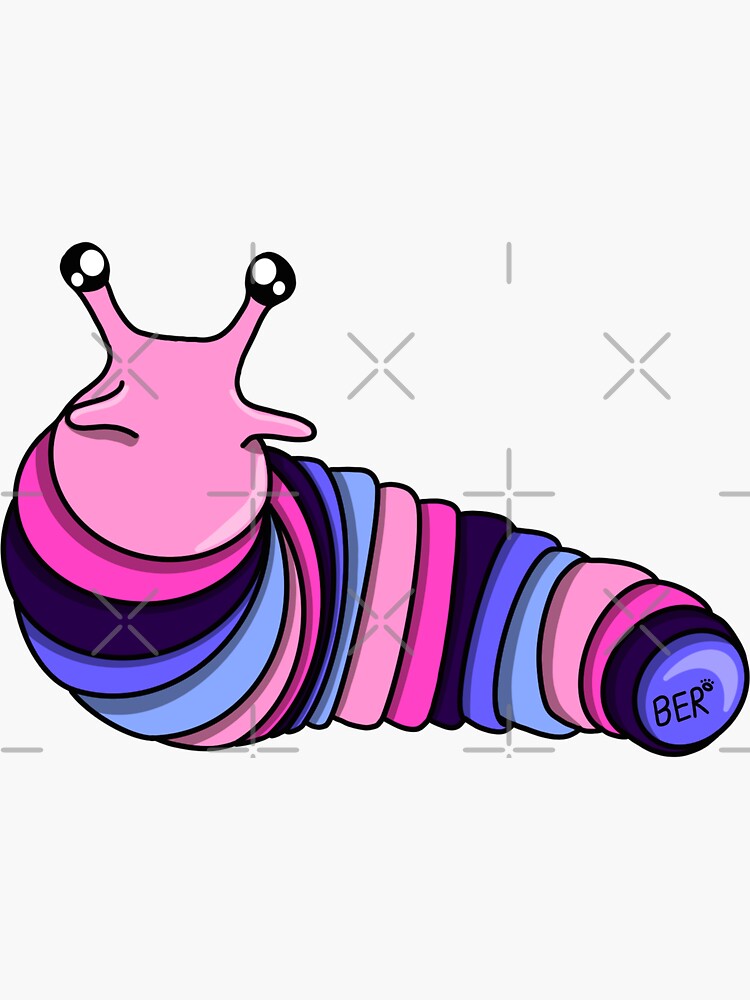 "Omnisexual Pride Fidget Slug" Sticker for Sale by SentABear | Redbubble