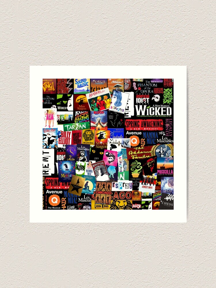 "Musicals Collage II Original" Art Print for Sale by BrambleBox | Redbubble