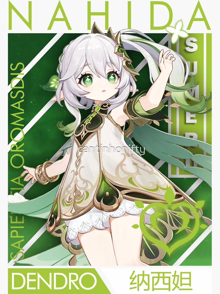 "Nahida - Genshin Impact" Sticker for Sale by cantinhonifty | Redbubble