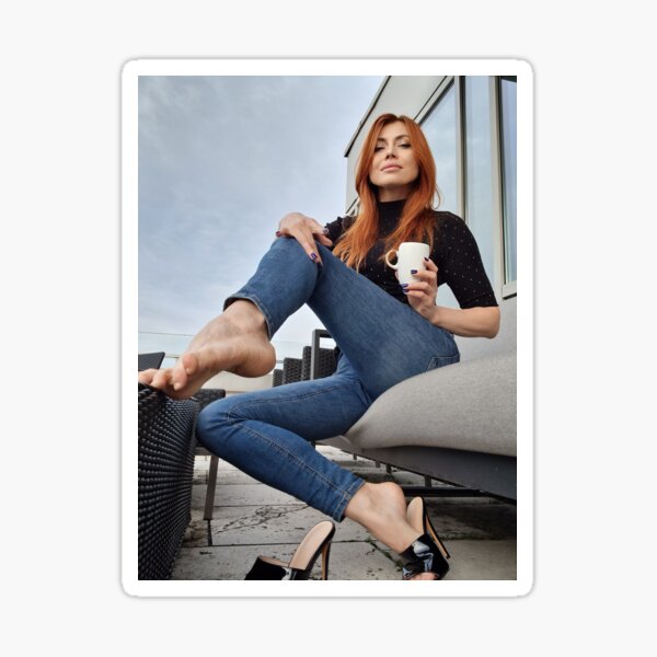 Greta Cutefeet Model Photo Sticker For Sale By Greta Cutefeet Redbubble