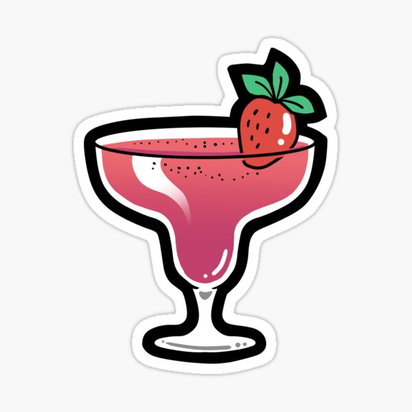 "Cocktail Mixed Drinks - Strawberry Daquiri" Sticker for Sale by ...