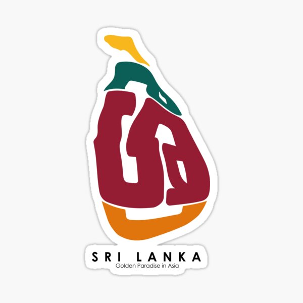 "Colorful Sinhala map text" Sticker for Sale by iSeek | Redbubble