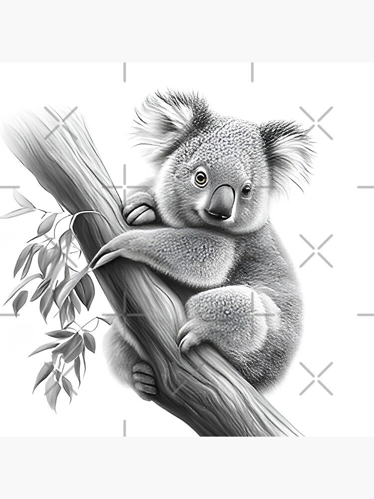 "Koala pencil drawing" Sticker for Sale by Pencil-Art | Redbubble