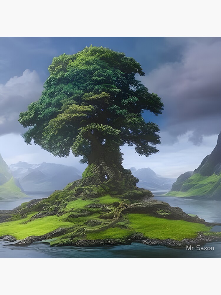 "Yggdrasil - The World Tree" Sticker for Sale by Mr-Saxon | Redbubble