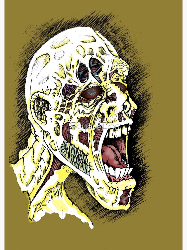 "Screaming Zombie - Colourised" Poster for Sale by SquareDog | Redbubble