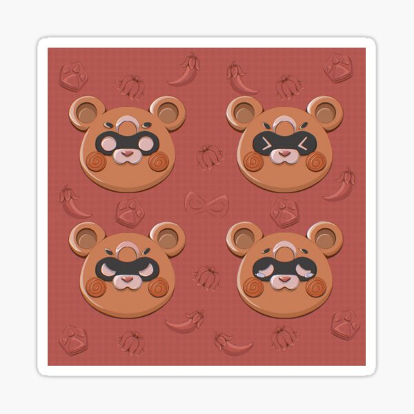 "Guoba faces - Genshin Impact Fanart" Sticker for Sale by Bruna Aléxia ...