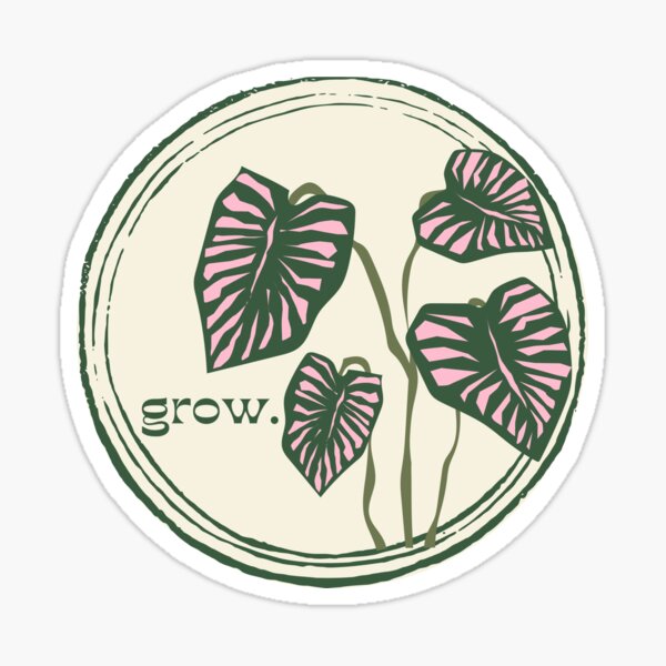 "grow." Sticker for Sale by bstoreyarts | Redbubble