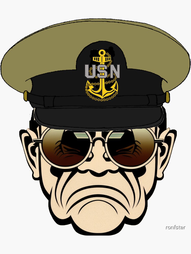 "Grumpy Old Chief" Sticker for Sale by ronfster | Redbubble