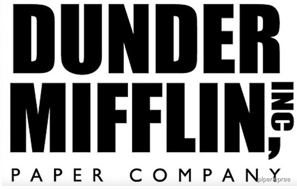"The Office Dunder Mifflin Logo" by piperlepree | Redbubble