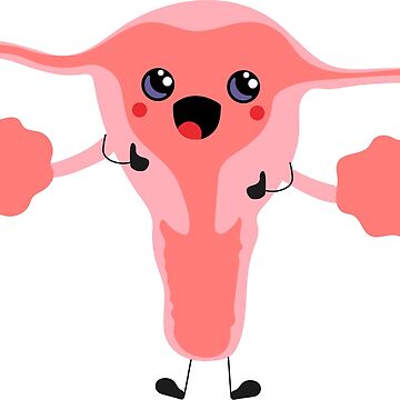 "Cute kawaii funny mascot organ character female reproductive system ...