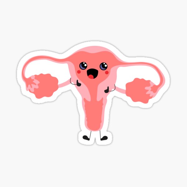 "Cute kawaii funny mascot organ character female reproductive system ...