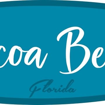 "Cocoa Beach Florida Surfboard" Sticker for Sale by bivenart | Redbubble