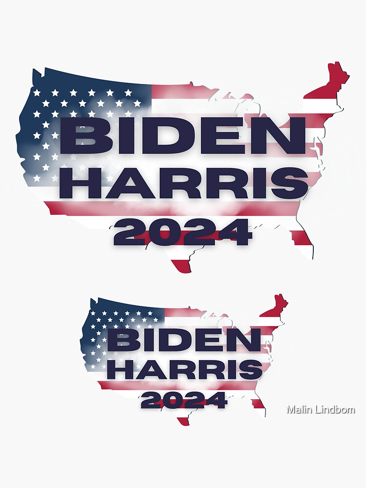 "Biden Harris 2024" Sticker for Sale by Malin Lindbom | Redbubble