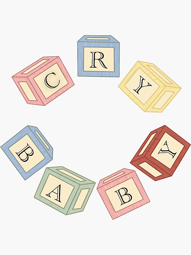 "Cry Baby " Sticker for Sale by jaclinetee171 | Redbubble
