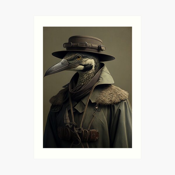 "Loon Dressed as Humans | Humanimal Prints | HAPP-34" Art Print for ...