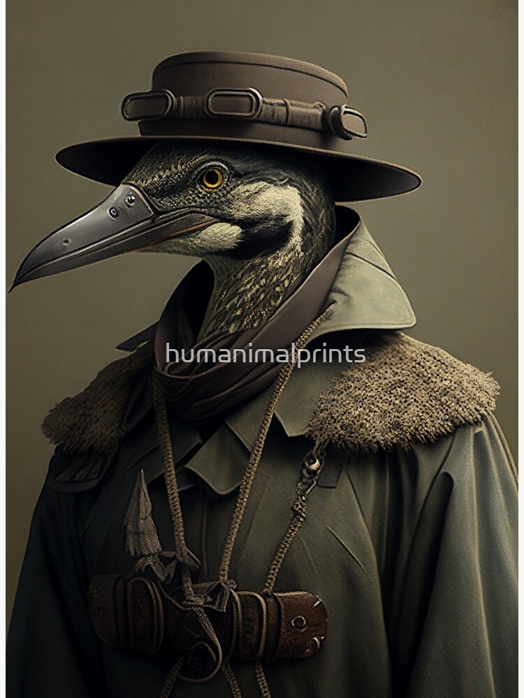 "Loon Dressed as Humans | Humanimal Prints | HAPP-34" Art Print for ...