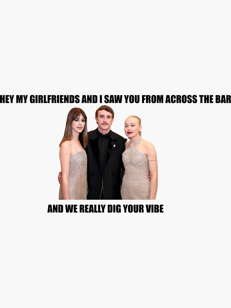 "Phoebe Bridgers Paul Mescal Daisy Edgar-Jones Meme" Sticker for Sale ...