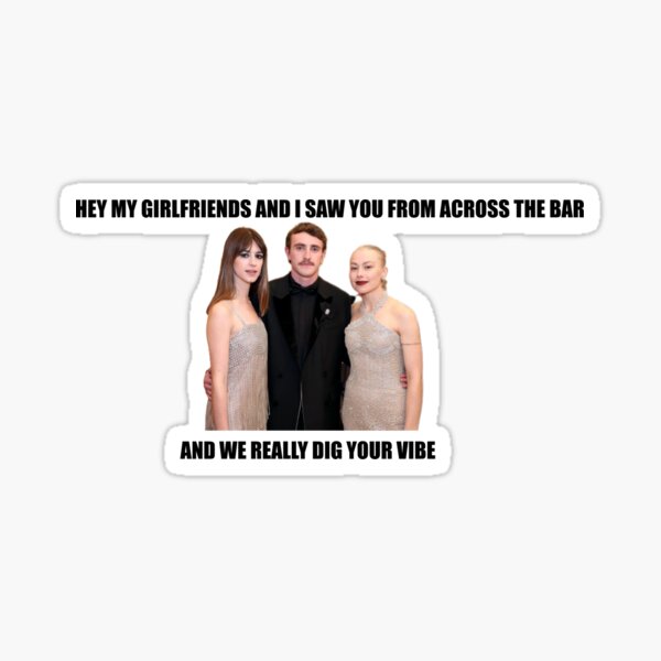 "Phoebe Bridgers Paul Mescal Daisy Edgar-Jones Meme" Sticker for Sale ...