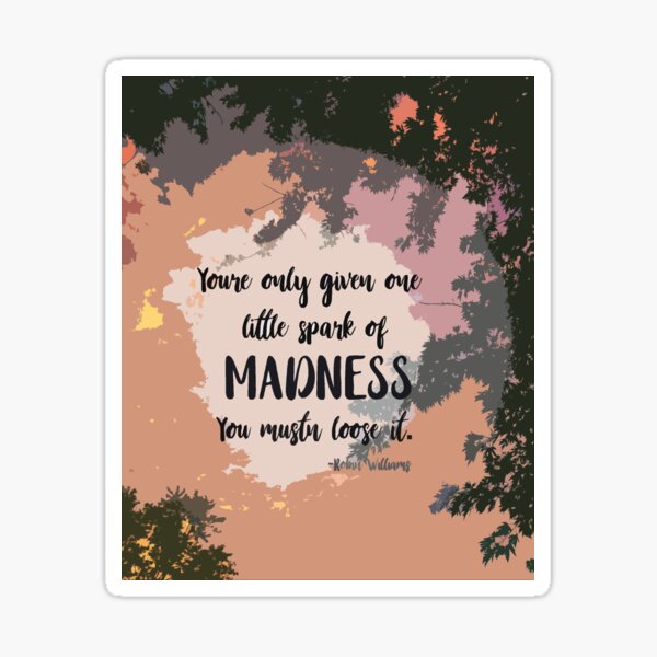 "Madness" Sticker for Sale by DrewRylee | Redbubble