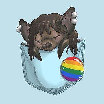 "Pride Pocket Bat Eddie" Sticker for Sale by maikaartwork | Redbubble