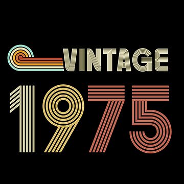 "Vintage 1975" Sticker for Sale by franktact | Redbubble