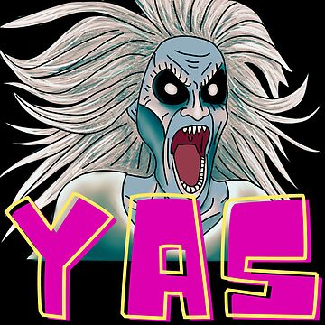 "Yas Ghost Hype" Sticker for Sale by LizSnoke | Redbubble