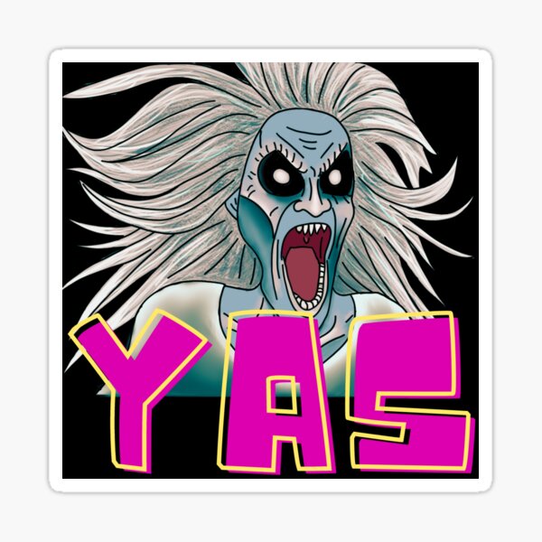 "Yas Ghost Hype" Sticker for Sale by LizSnoke | Redbubble