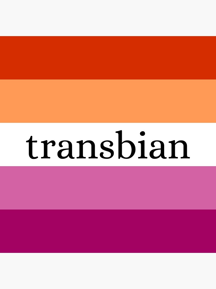 "Transbian / Transgender Simplified Lesbian Pride Flag" Sticker for ...