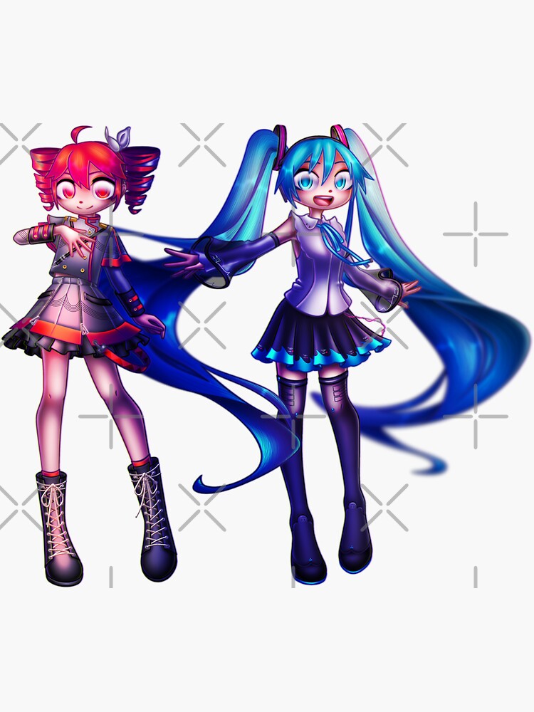 "Vocaloid - Hatsune Miku & Kasane Teto (Piapro NT & SynthV AI)" Sticker ...